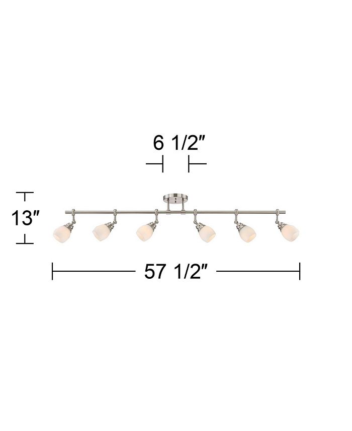 Pro Track Elm Park 6-Head Ceiling Track Light Fixture Kit Spot Light ...