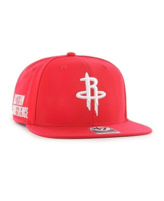 Men's '47 Brand Red Houston Rockets Sure Shot Captain Snapback Hat - Macy's