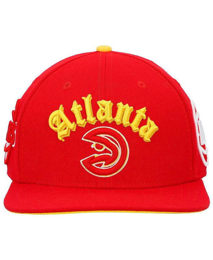 Pro Standard Men's Red Atlanta Hawks Old English Snapback Hat - Macy's