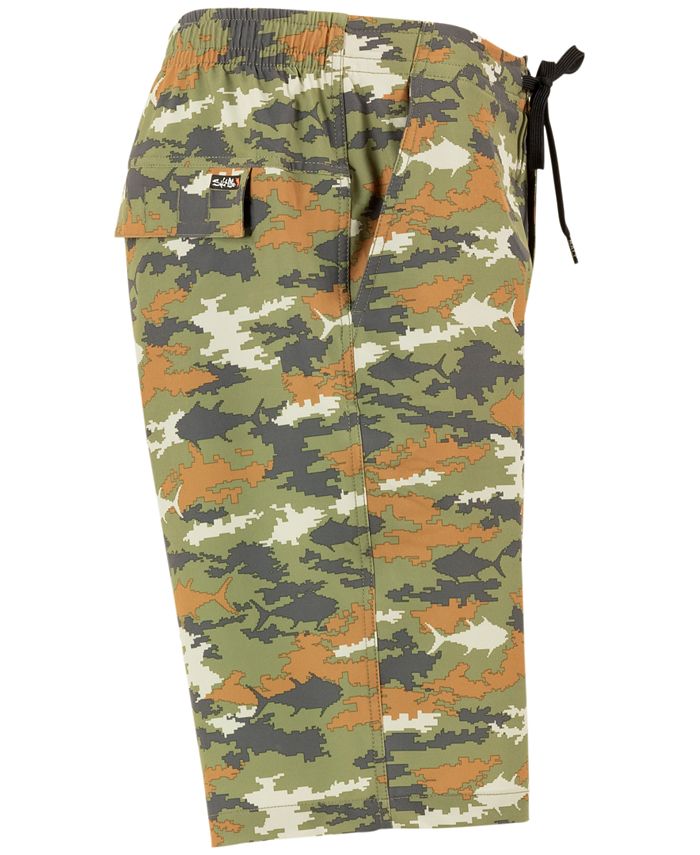 Salt Life Men's Aquatic Journey SLX-QD 4-Way Vapor Stretch Fish Camo ...