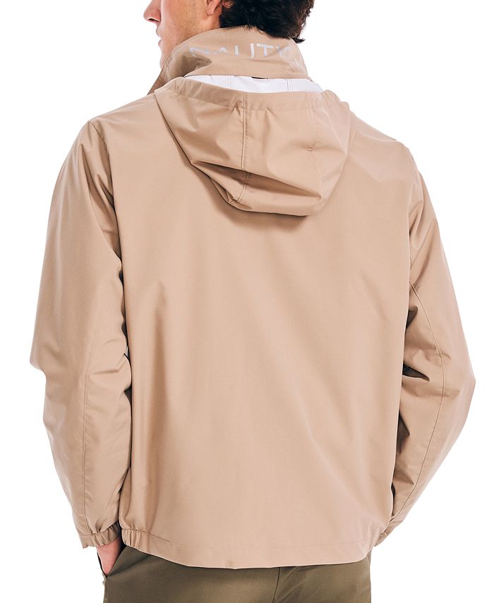 Nautica Men’s Classic Rainbreaker Hooded Zip-Front Lightweight Jacket ...
