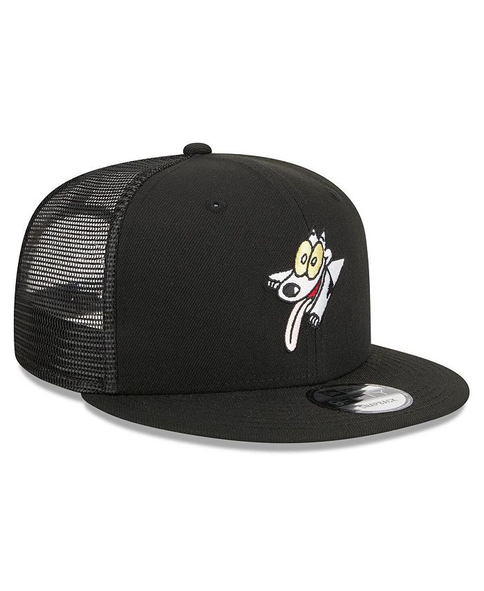 New Era Men's Black Rocko's Modern Life Spunky Trucker 9FIFTY Snapback ...