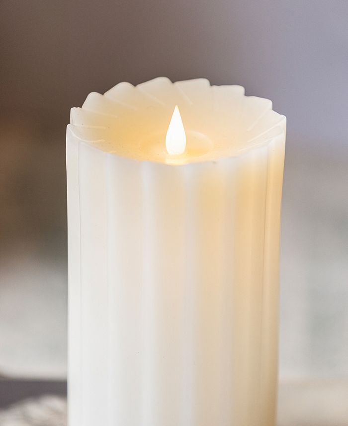 Seasonal Sutton Fluted Motion Flameless Candle 3 x 5 - Macy's