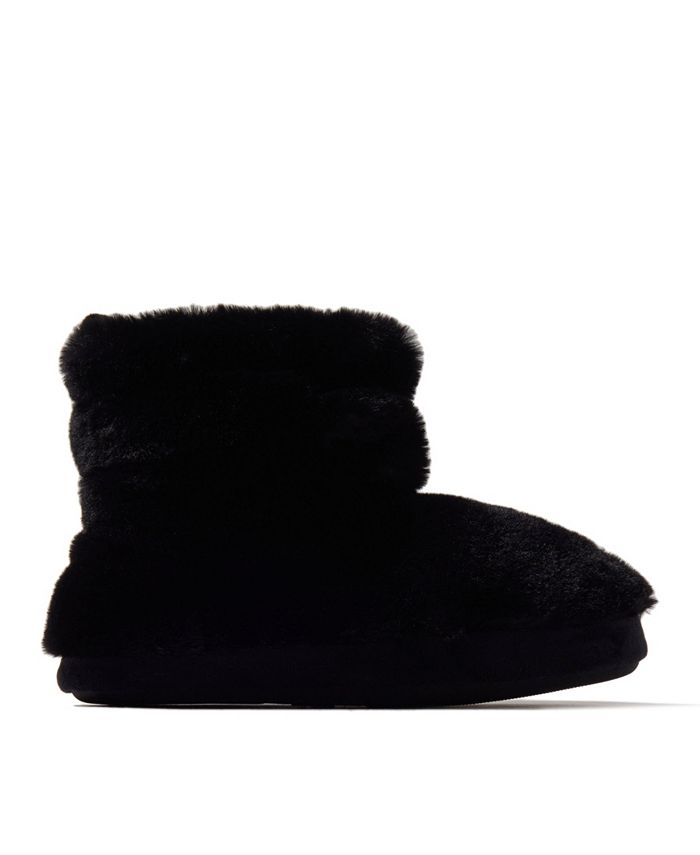 Dearfoams Women's Kimber Furry Bootie Slippers - Macy's