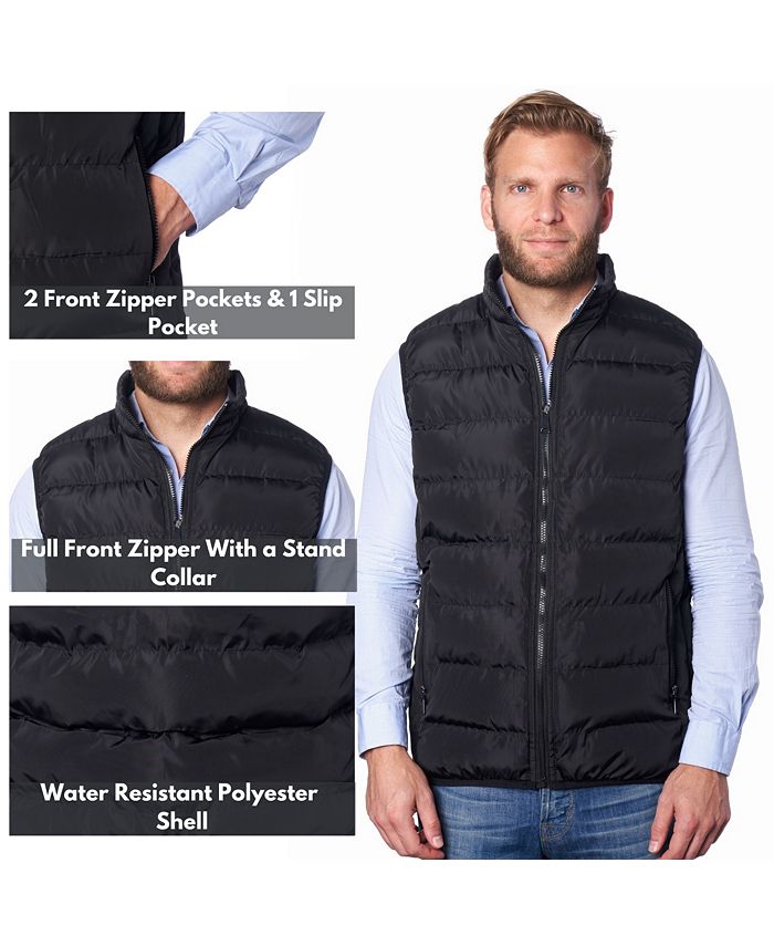 Alpine Swiss Men's Lightweight Down Alternative Puffer Vest Sleeveless ...
