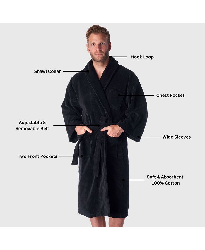Alpine Swiss Pure Cotton Men Terry Cloth Bathrobe Super Absorbent Hotel ...