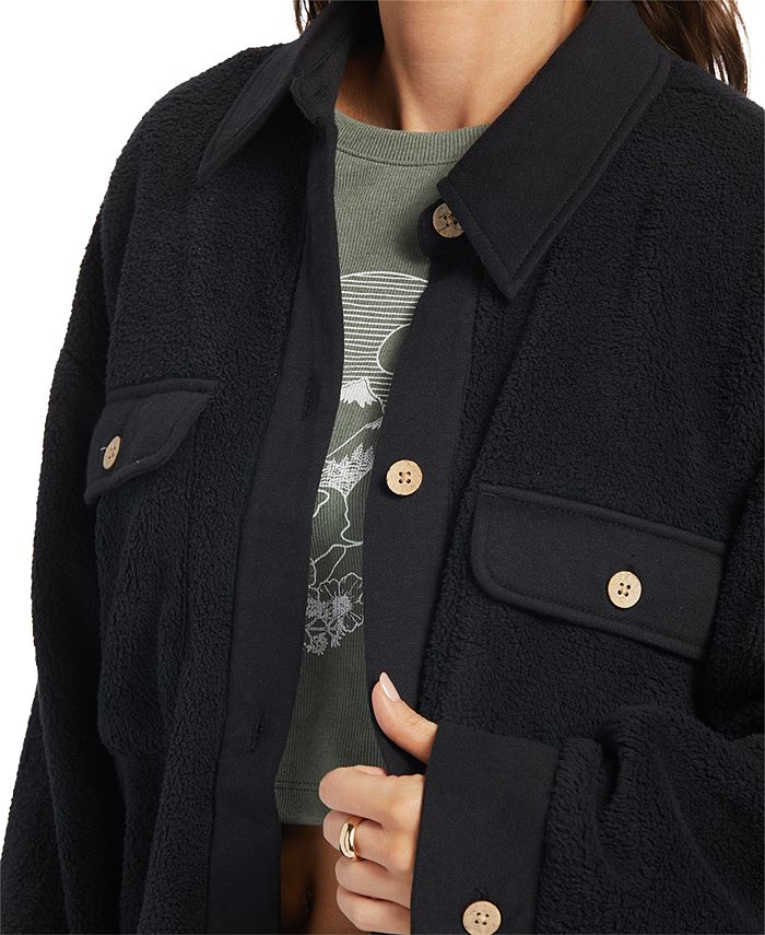 Roxy Juniors' Switch Up Sherpa Shacket - Macy's