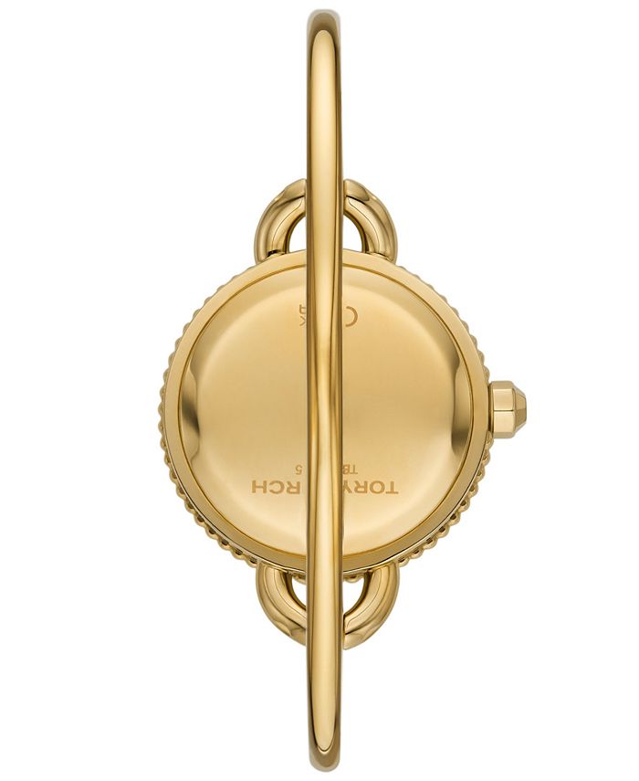 Tory Burch Women's The Miller Gold-Tone Stainless Steel Bangle Bracelet ...