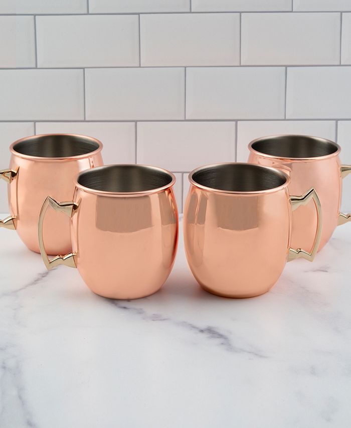 Cambridge Smooth Copper Moscow Mule Mugs, Set of 4 - Macy's