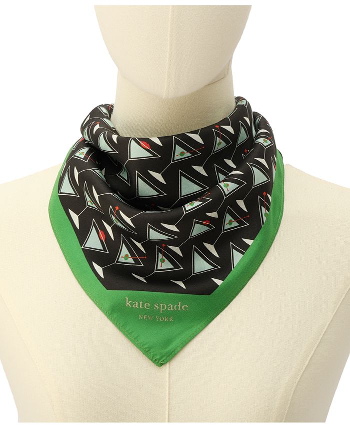 kate spade new york Martini Geo Silk Bandana - Macy's
