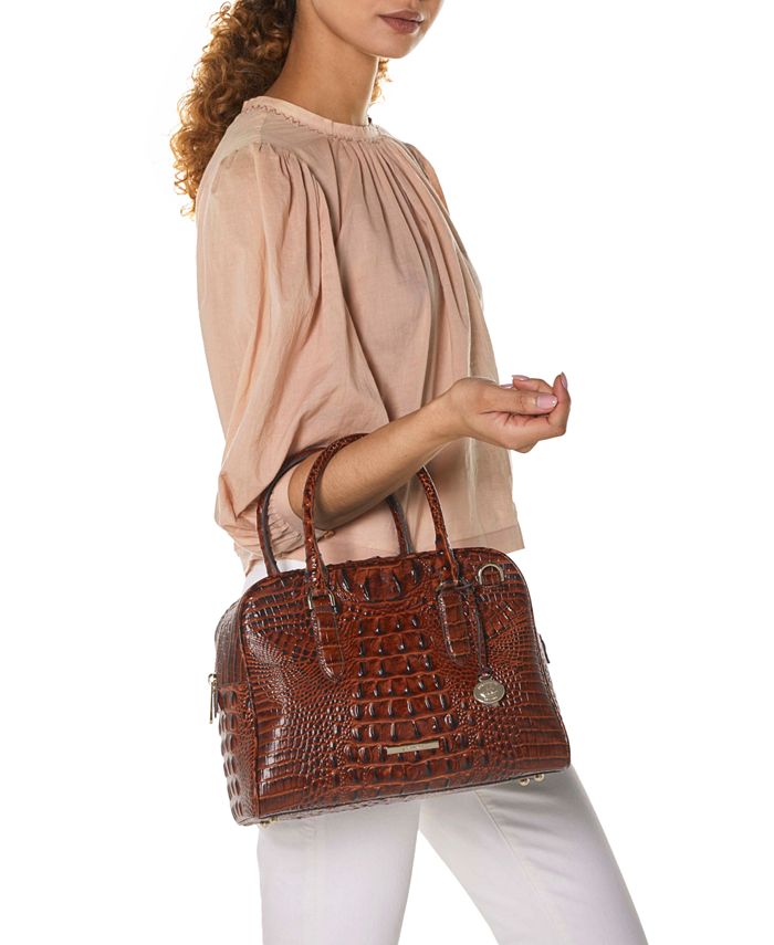 Brahmin Marissa Steel Melbourne Leather Satchel - Macy's