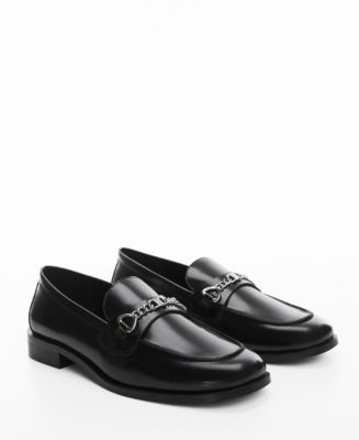 MANGO Women's Thin Chain Leather Loafers - Macy's