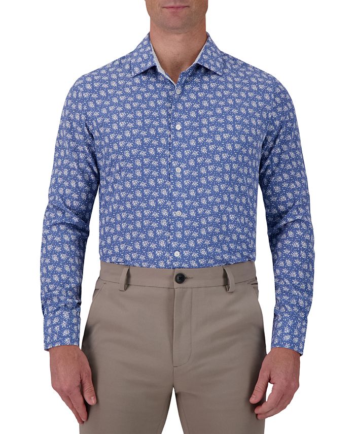 Report Collection Men's Slim-Fit Floral-Print Shirt - Macy's