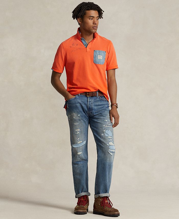 Polo Ralph Lauren Men's Classic-Fit Mesh Graphic Polo Shirt - Macy's