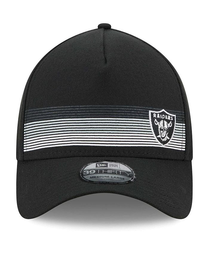New Era Men's Black Las Vegas Raiders Flawless Stripe 39THIRTY Flex Hat ...