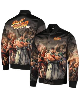 Men's Freeze Max Black Street Fighter Graphic Full-Snap Jacket - Macy's