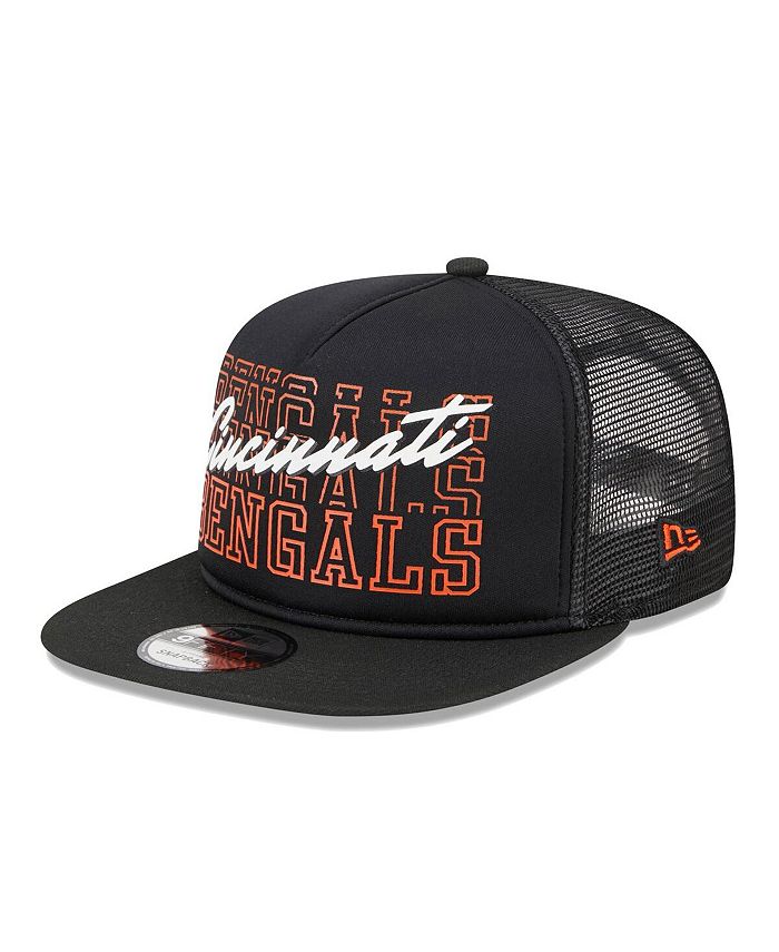 New Era Men's Black Cincinnati Bengals Instant Replay 9FIFTY Snapback ...