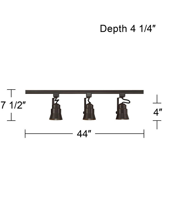 Pro Track Jenna 3-Head LED Ceiling Track Light Fixture Kit Linear Spot ...