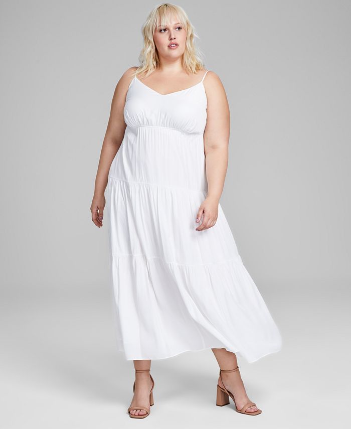 And Now This Trendy Plus Size Tiered Maxi Dress - Macy's