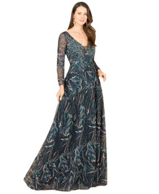 Lara Women's Lace Gown With Long Sleeves - Macy's
