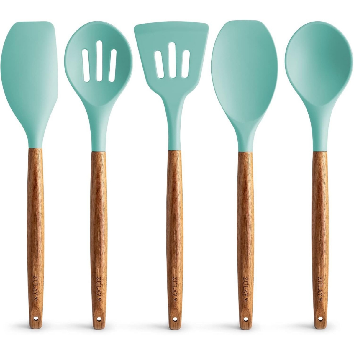 Click here for 5 Piece Silicone Utensils Set with Authentic Acaci... prices