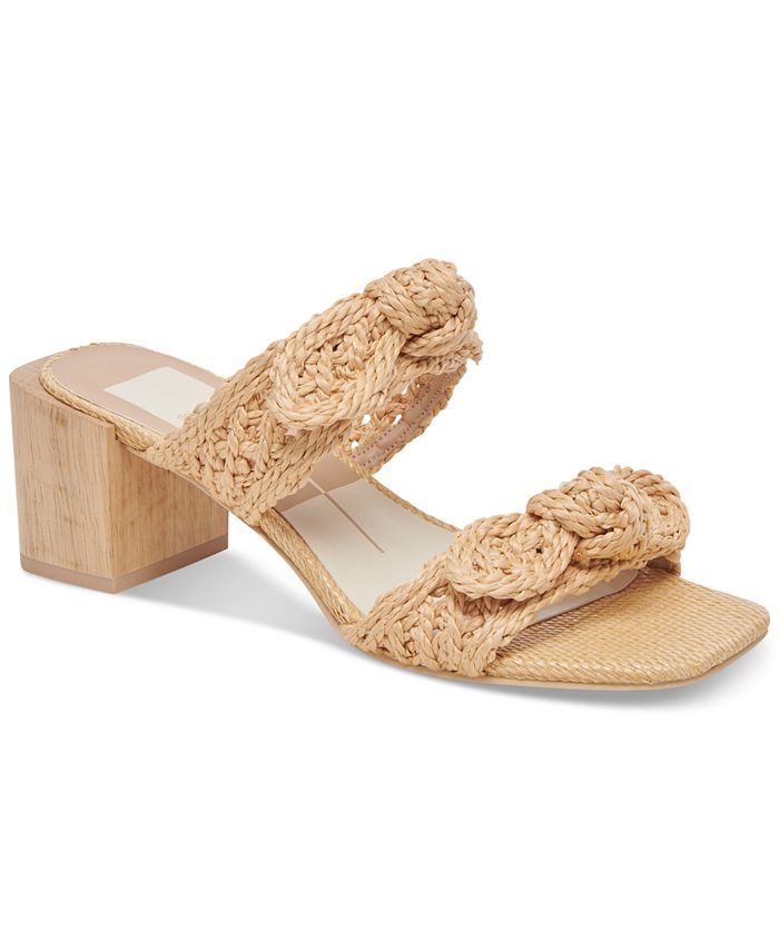Dolce Vita Women's Zemmie Bow Double-Band Slide High-Heel Dress Sandals ...
