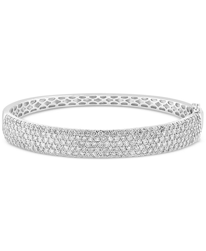 EFFY Collection EFFY® Diamond Pavé Bangle Bracelet (4-7/8 ct. t.w.) in 14k White Gold - Macy's