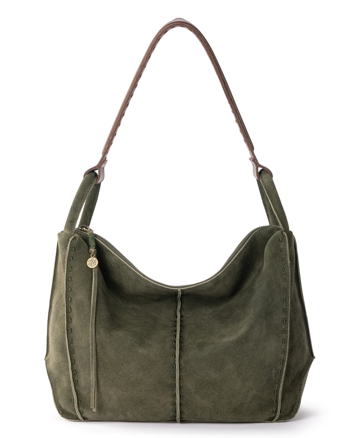 Click here for The Sak Los Feliz Leather Medium Hobo Bag - Moss S... prices
