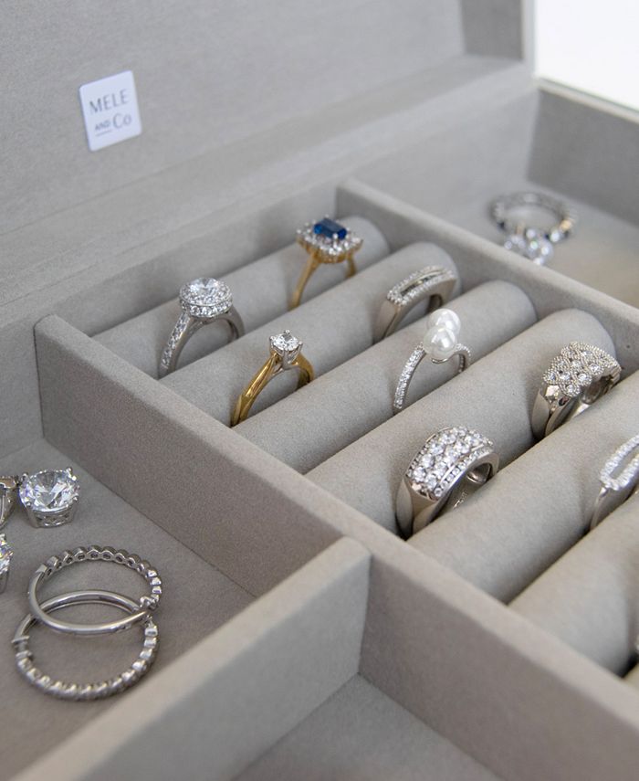 Mele & Co Maxine Mirror Glass Jewelry Box - Macy's