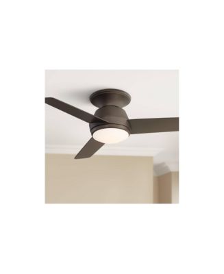 44" Marbella Breeze Modern Indoor Hugger Ceiling Fan with Dimmable LED ...