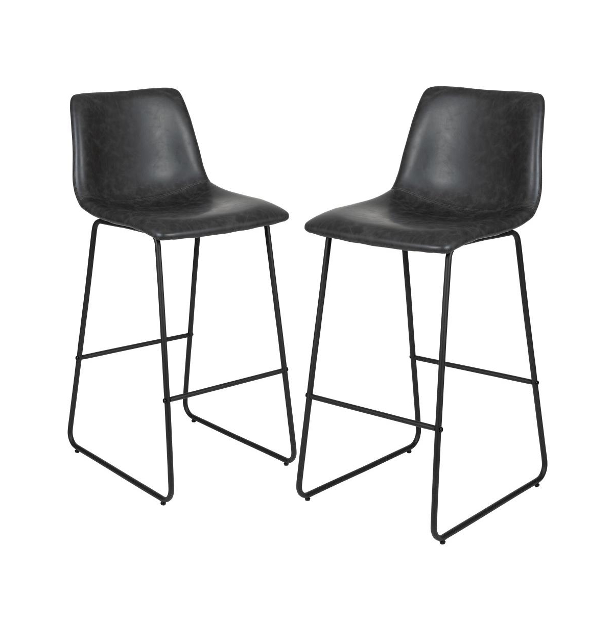 Click here for 30 Inch Faux Bar Height Bucket Seat Stools  Set Of... prices