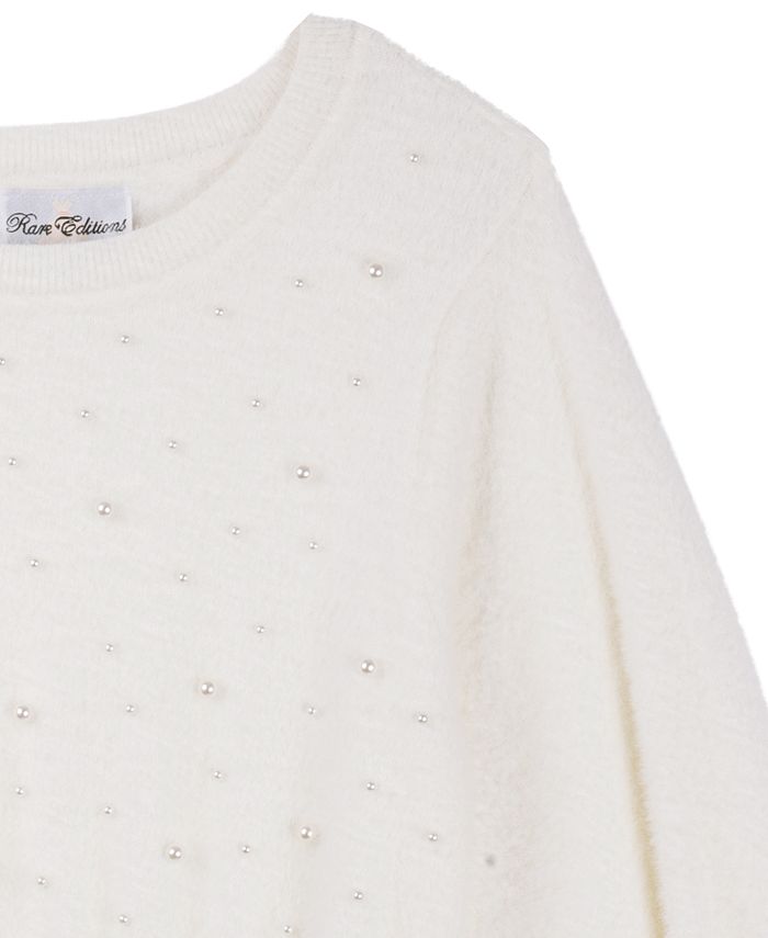 Rare Editions Big Girls Imitation-Pearl Embellished Sweater Dress - Macy's