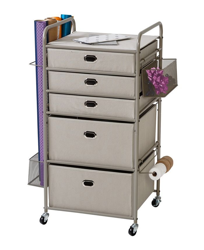 Honey Can Do Wrapping Paper Storage Cart with Wheels - Macy's