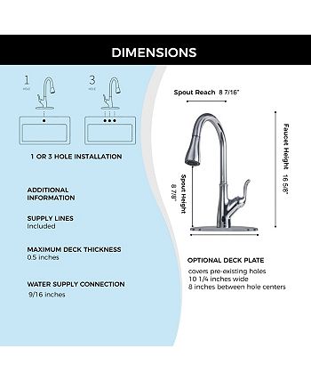 Simplie Fun Pull Down Touchless Single Handle Kitchen Faucet - Macy's