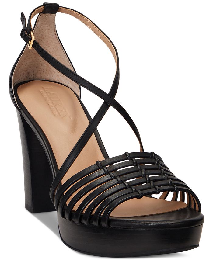 Lauren Ralph Lauren Women's Shelby Platform Dress Sandals - Macy's
