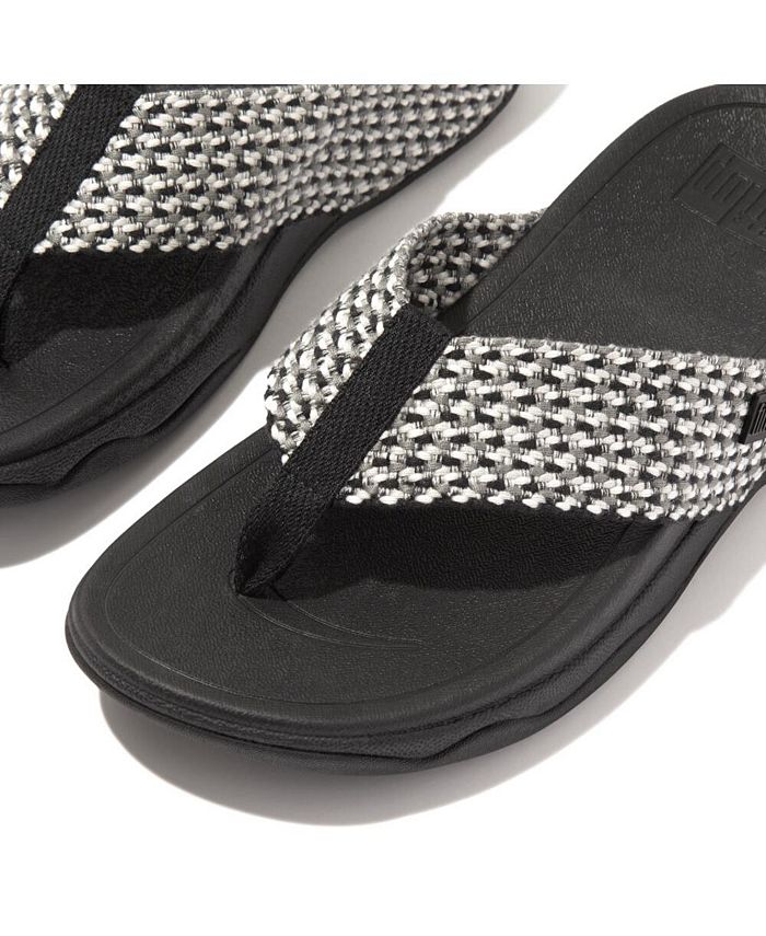 FitFlop Women's Surfa Multi-Tone Webbing Toe-Post Sandals - Macy's
