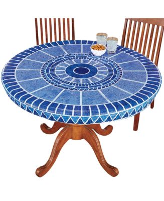 Collections Etc Stretch-to-Fit Mosaic Design Table Covers - Macy's