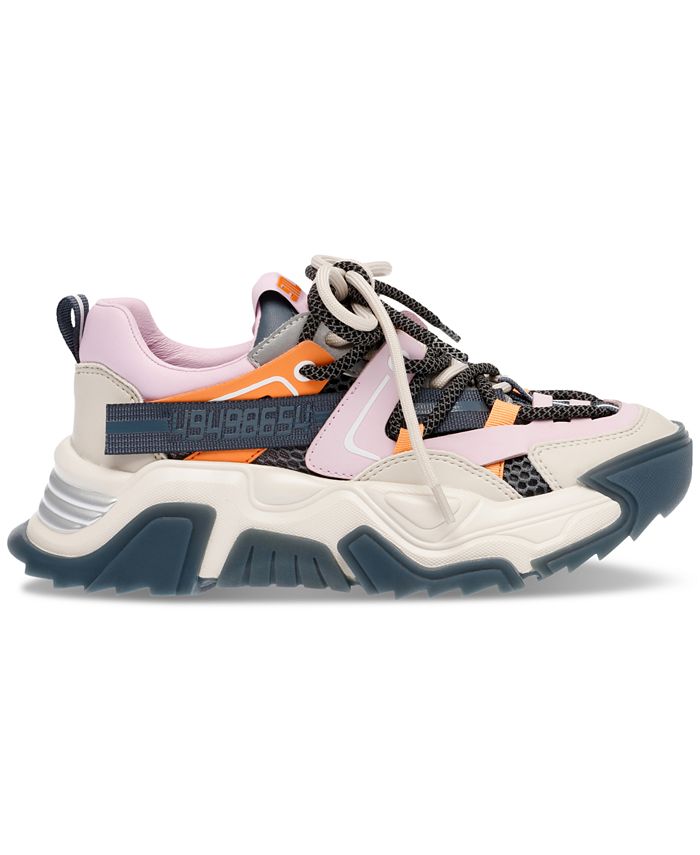 Steve Madden Women's Power Chunky Lace-Up Running Sneakers - Macy's