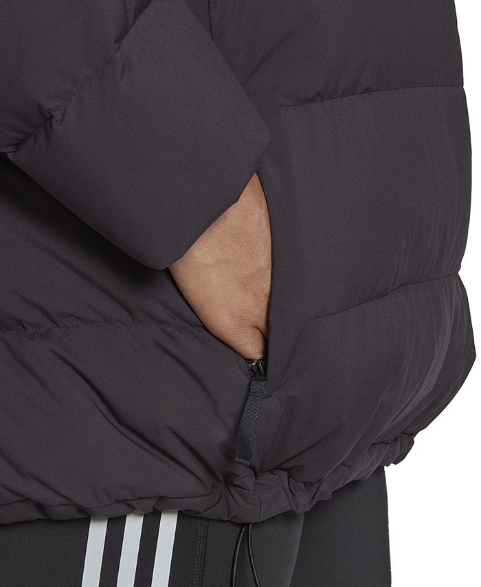 adidas Plus Size Helionic Hooded Down Puffer Jacket - Macy's