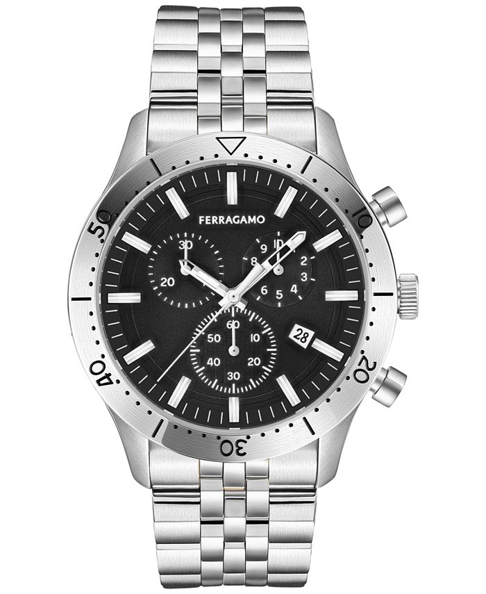 Ferragamo Salvatore Men's Swiss Chronograph Master Stainless Steel ...