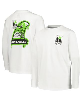 Big Boys White LA28 Summer Olympics Long Sleeve T-shirt - Macy's