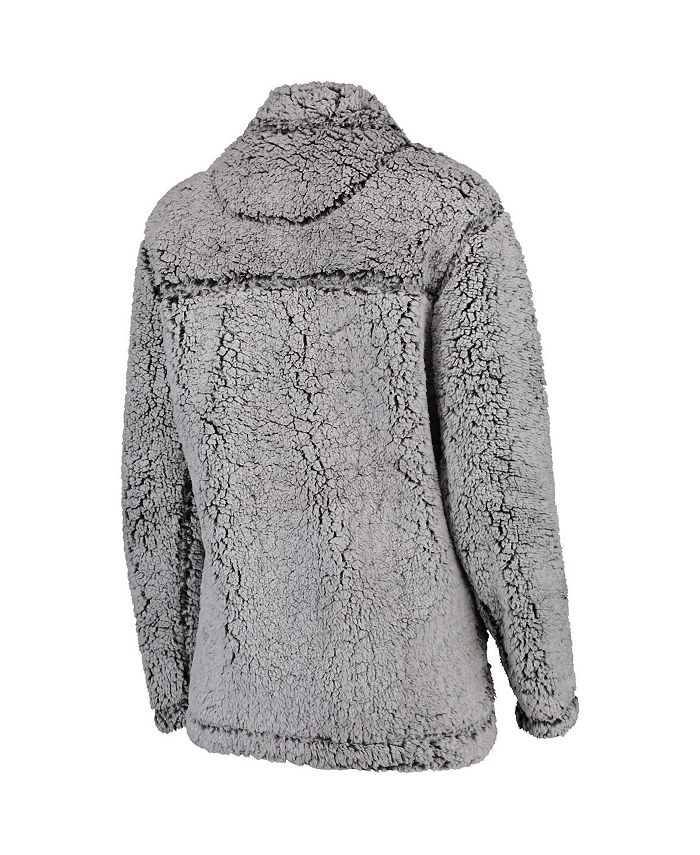 Boxercraft Women's Gray Georgia Bulldogs Sherpa Super Soft Quarter-Zip ...