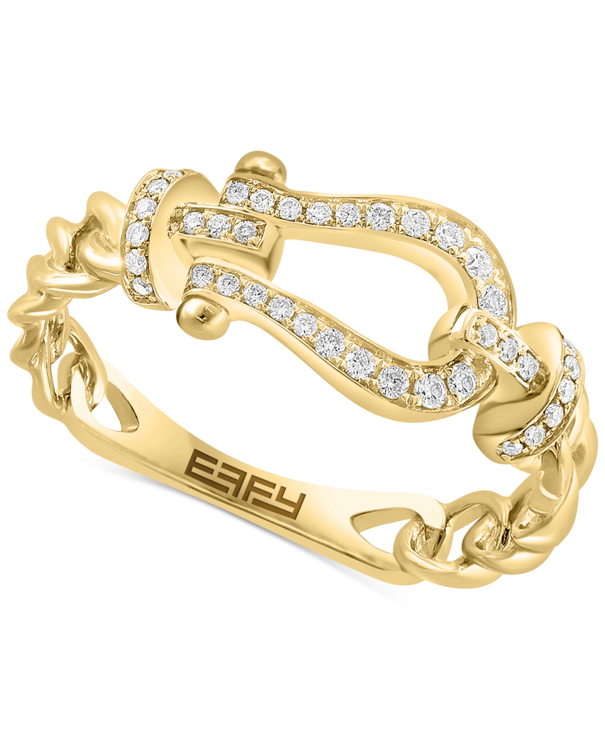 Click here for Effy Diamond Horseshoe Buckle Ring (1/6 ct. t.w.)... prices