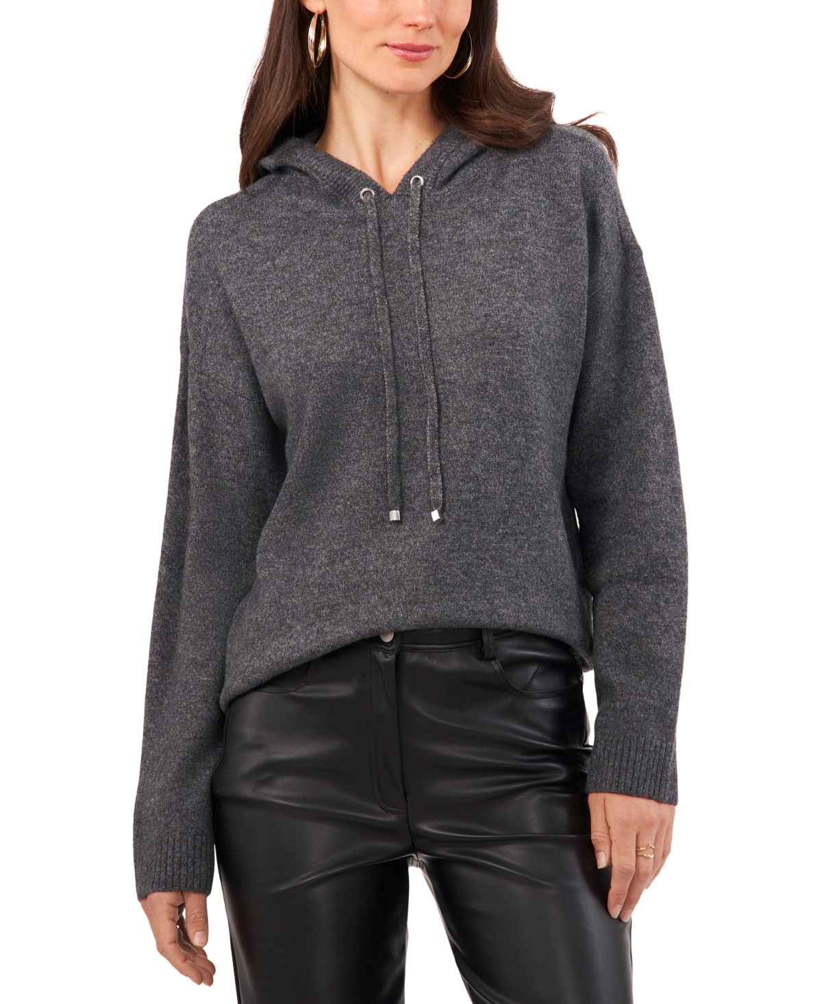 Click here for Vince Camuto Womens Cozy Hooded Pullover Sweater -... prices