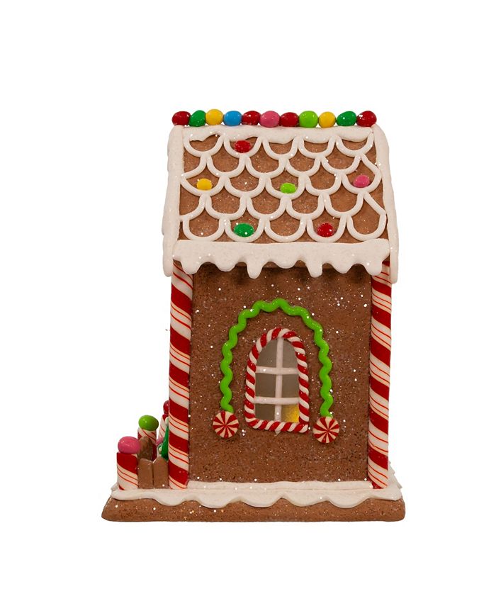 Kurt Adler 9" Battery-Operated LED Gingerbread House with Timer - Macy's