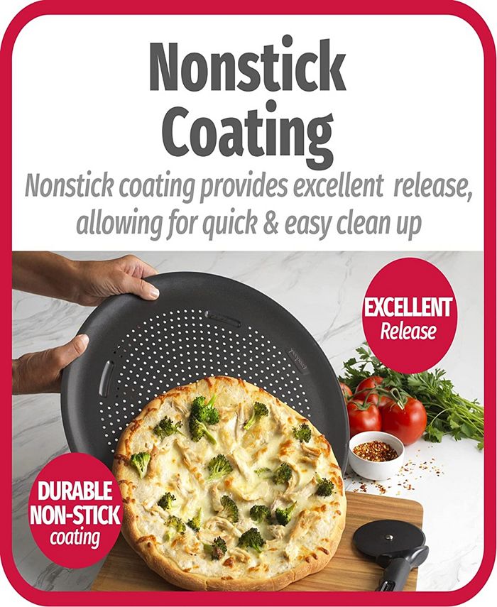Good Cook Set of 2 Air perfect 15.75" Nonstick Carbon Steel Large Pizza ...