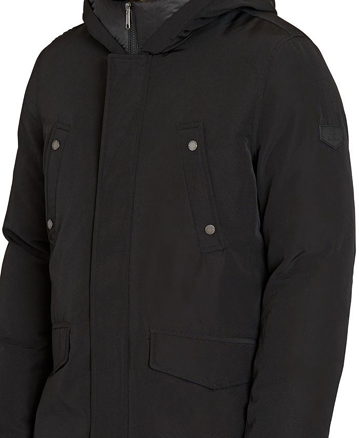 Sam Edelman Men's Three-Quarter Hooded Parka Coat - Macy's