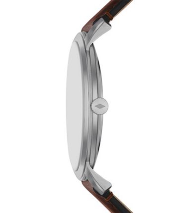Fossil Men's Minimalist Three-Hand Brown Leather Watch 44mm and ...