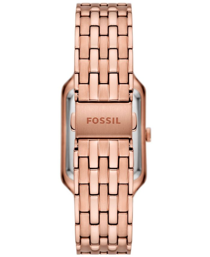 Fossil Women's Raquel Three-Hand Date Rose Gold-Tone Stainless Steel ...