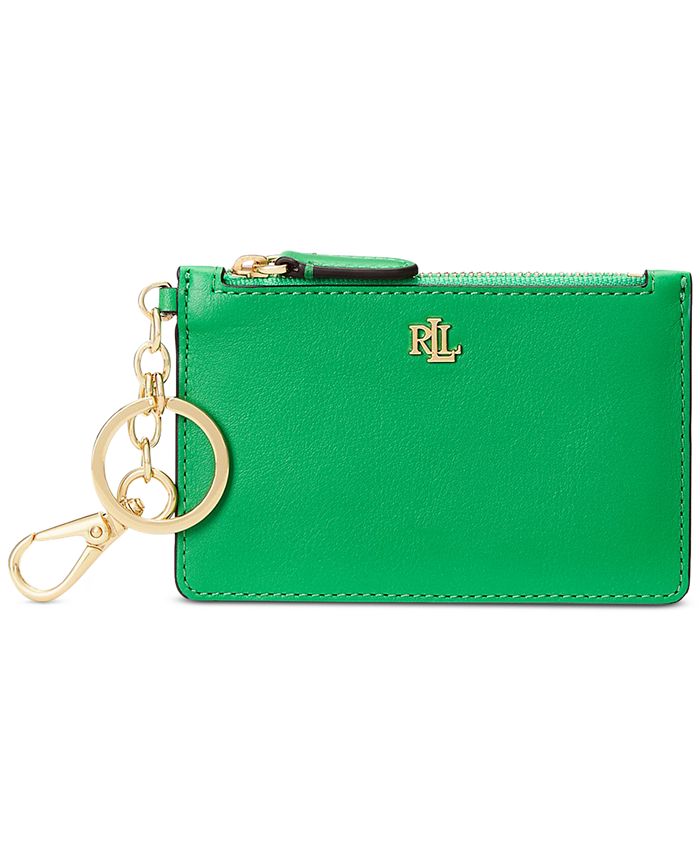 Lauren Ralph Lauren Leather Zip Card Case - Macy's